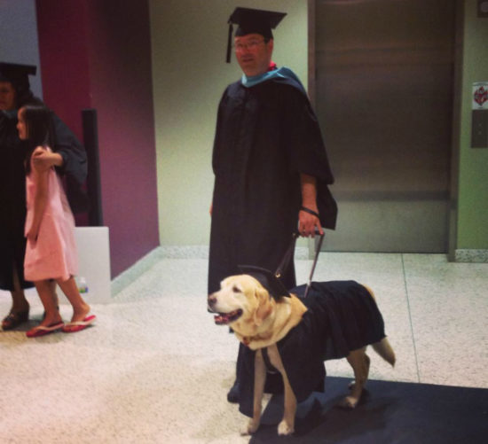 Service Dog Gets Honorary Master's Degree & Attends Graduation With His ...
