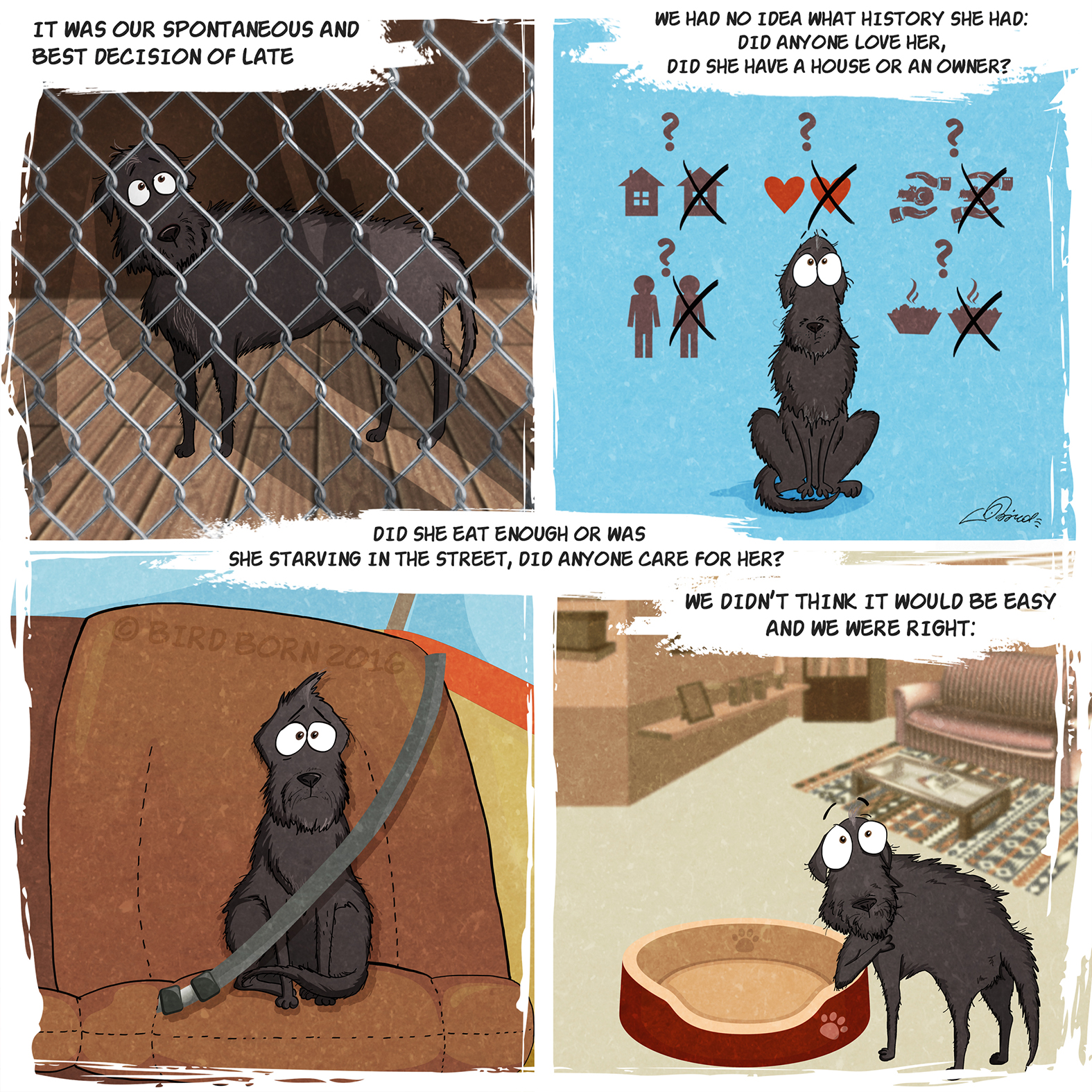 Cute Comic Shows What It's Like To Adopt A Rescue Dog - iHeartDogs.com