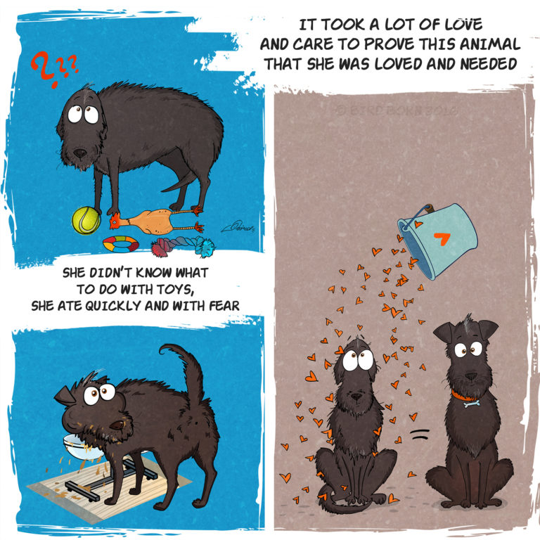 Cute Comic Shows What It's Like To Adopt A Rescue Dog - iHeartDogs.com