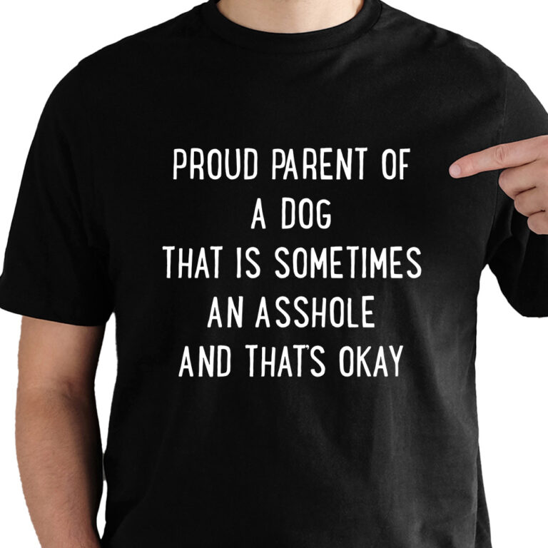 Proud Parent Of A Dog Standard Tee Black - iHeartDogs.com