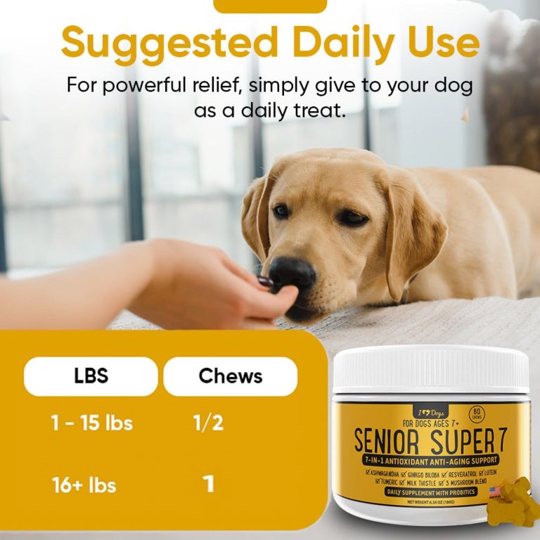 Senior Super 7 Daily MegaVitamin For Dogs 7-In-1 Antioxidant Anti-Aging ...