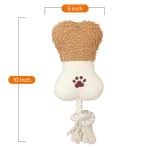 Bone Dog Plush Toy with Rope -Fun Chew Toy with Squeaker Inside ...