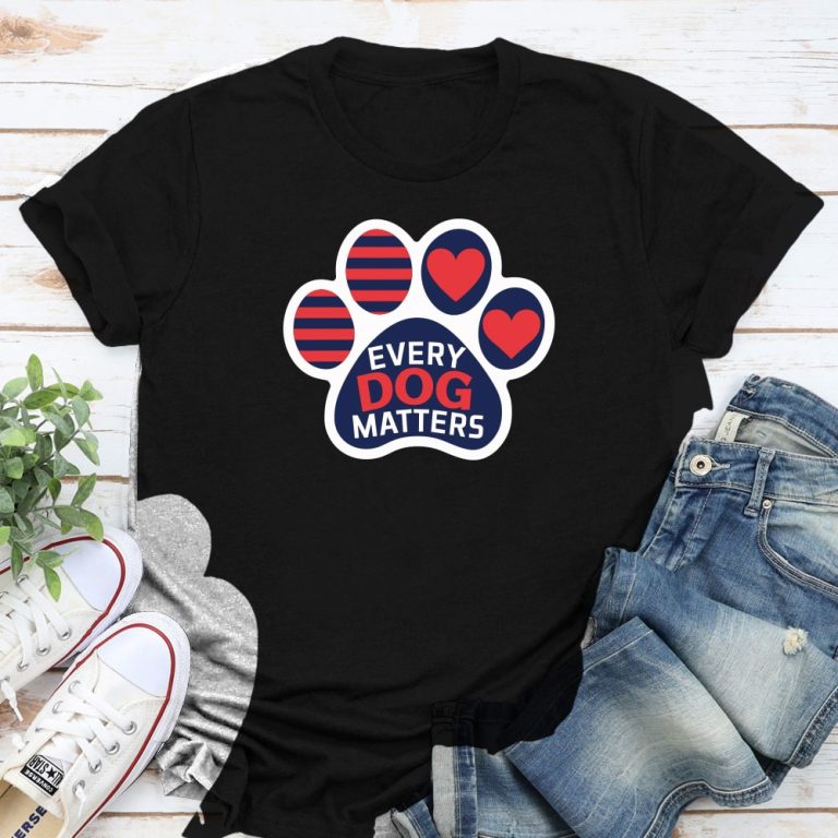 Every Dog Matters Freedom Paws Standard Tee Black - iHeartDogs.com