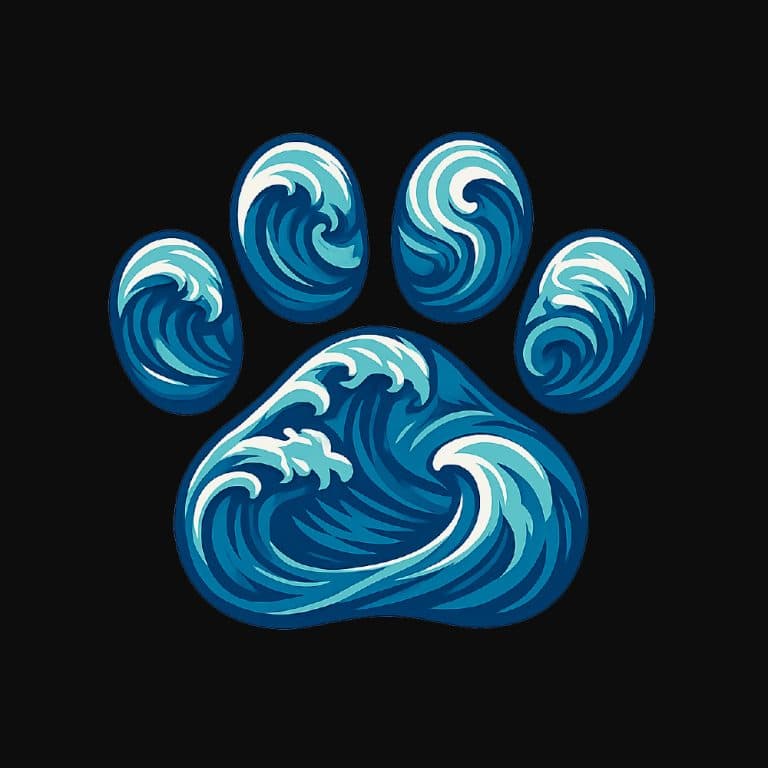 Paw Wave Standard Tee Black - iHeartDogs.com