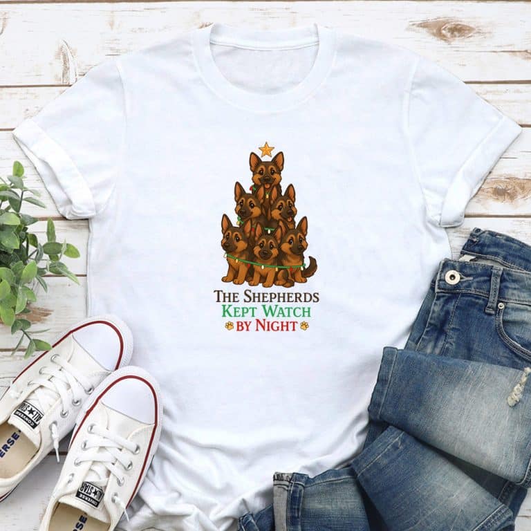 The Shepherds Kept Watch By Night Standard Tee White - iHeartDogs.com