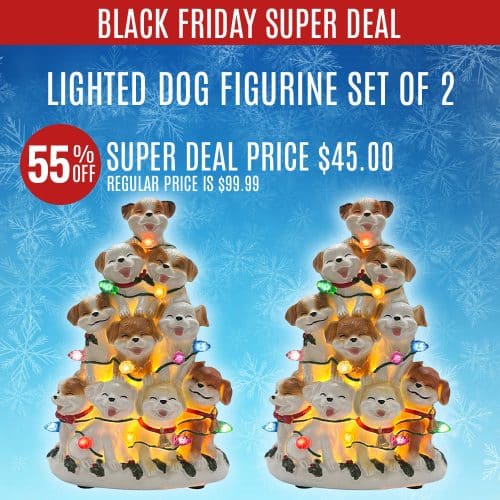 BLACK FRIDAY SUPER DEAL 55% OFF – Get A Set of 2 Puppy Christmas Tree ...