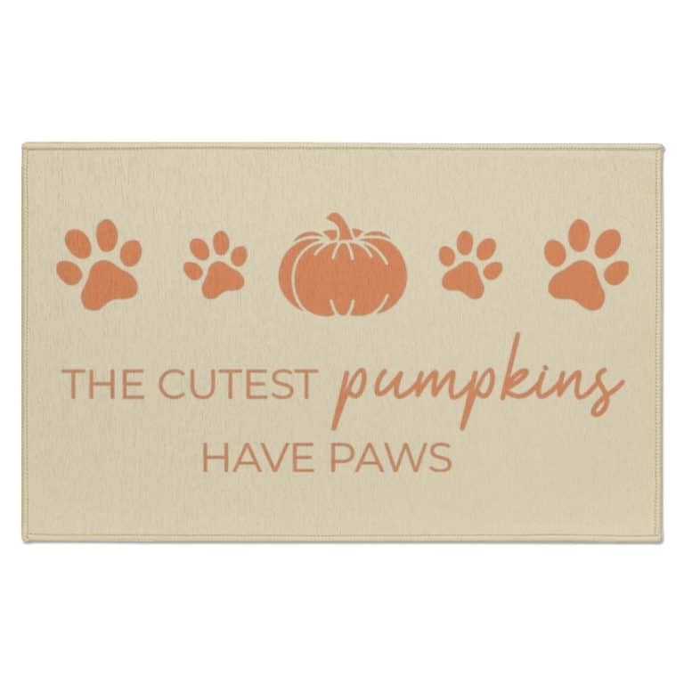 The Cutest Pumpkins Have Paws Indoor Doormat - iHeartDogs.com